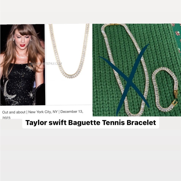 Taylor Swift | Jewelry | Taylor Swift Baguette Tennis Bracelet | Poshmark